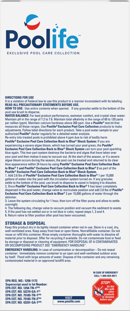 Pool Shocks & Oxidizers | Poolife®